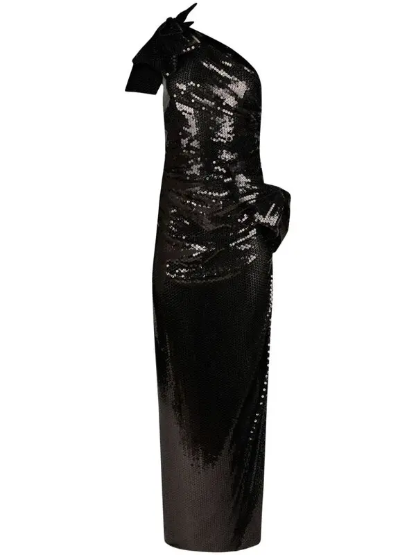 Nina Ricci Sequin-embellished One-shoulder Dress