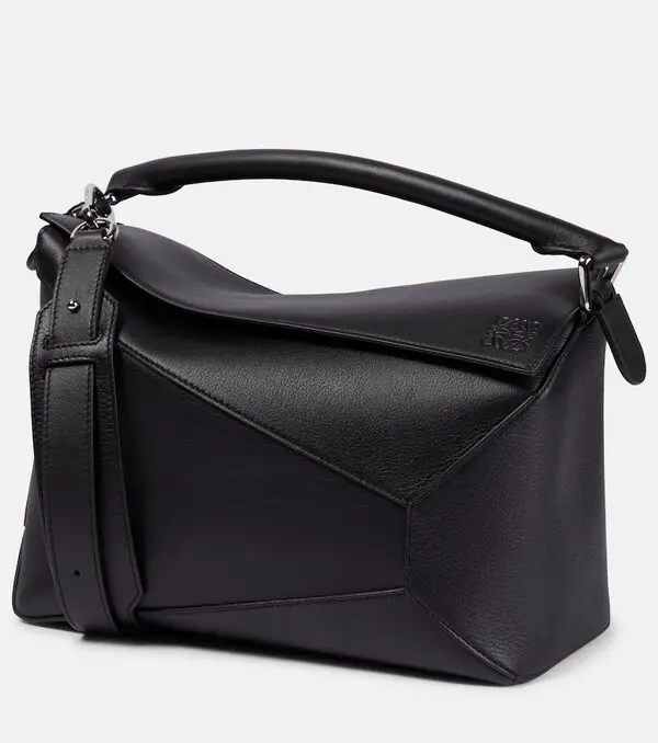Loewe Puzzle Edge Medium Leather Tote - Black