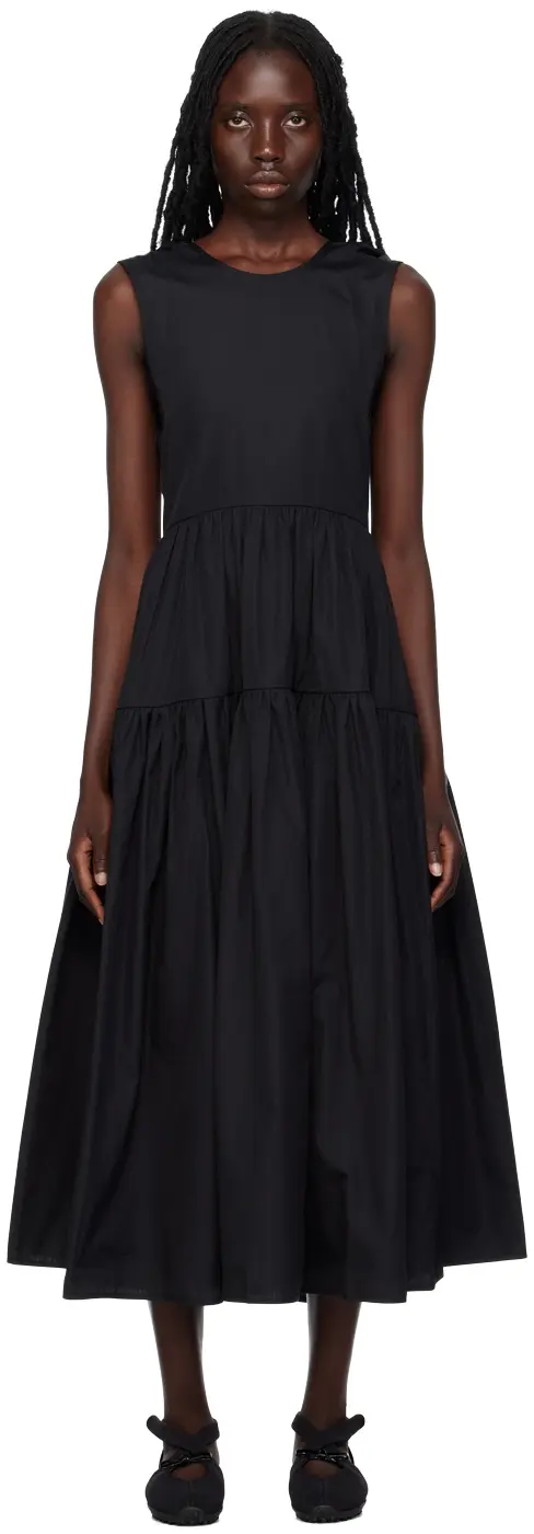 Cecilie Bahnsen Ruth Midi Dress - 999 Black - 58% Off | Editorialist
