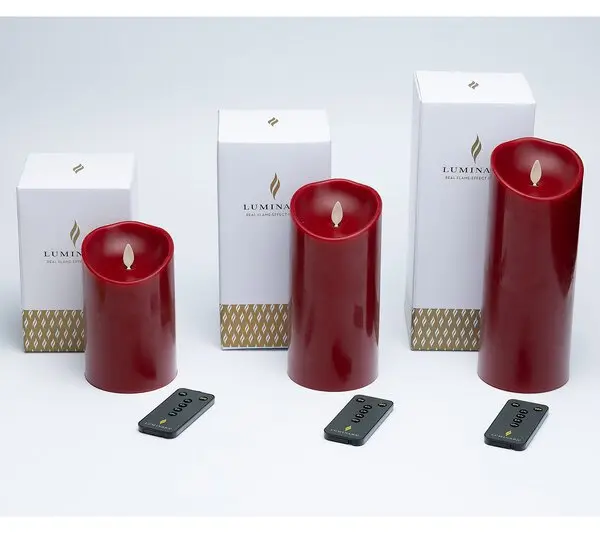 LUMINARA Set Of 4.5', 6.5' & 8.5' Flameless Candle Garden