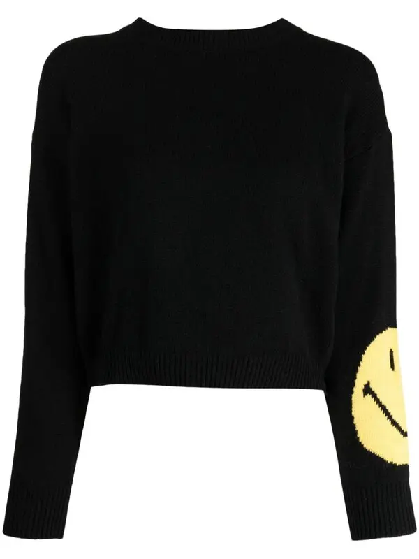 Joshua Sanders Smiley Face-motif Jumper - Black | Editorialist