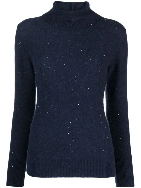Fabiana Filippi Roll-neck Long-sleeve Jumper - Blue