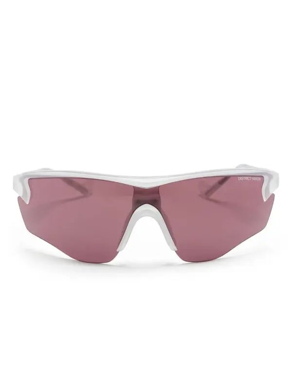 DISTRICT VISION Junya Racer Shield-frame Sunglasses - White