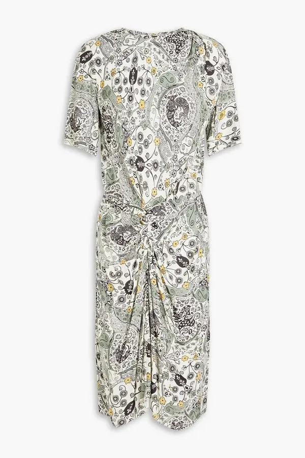 MARANT ETOILE Bardeny Twist-front Printed Dress