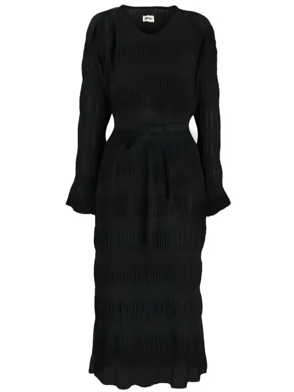 Henrik Vibskov Plissé-effect Tied-waist Midi Dress