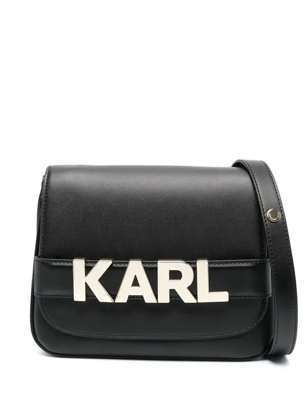 Karl Lagerfeld K/letters Logo-plaque Crossbody Bag - Black