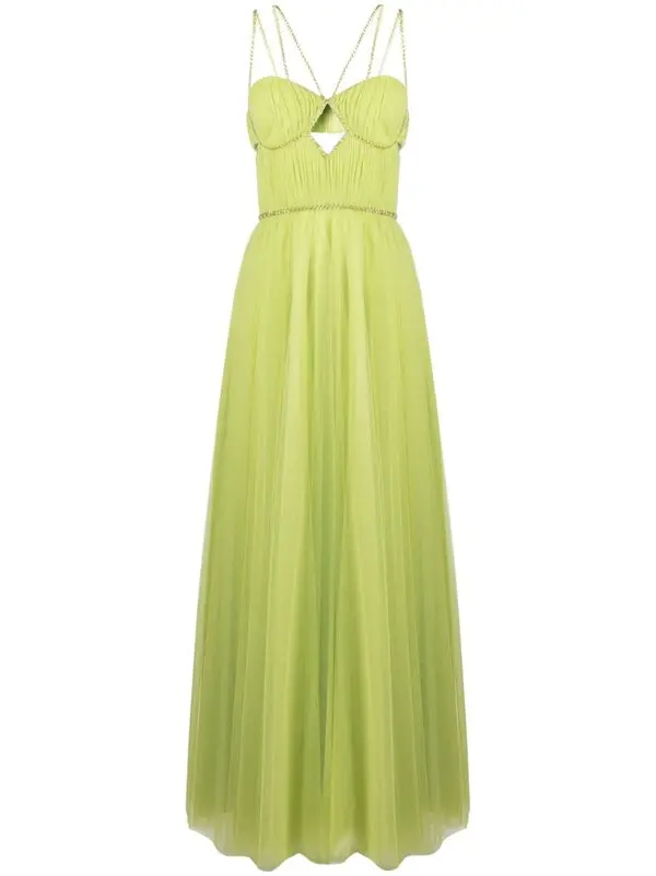 RAYANE BACHA Winnie Bead-trim Maxi Dress