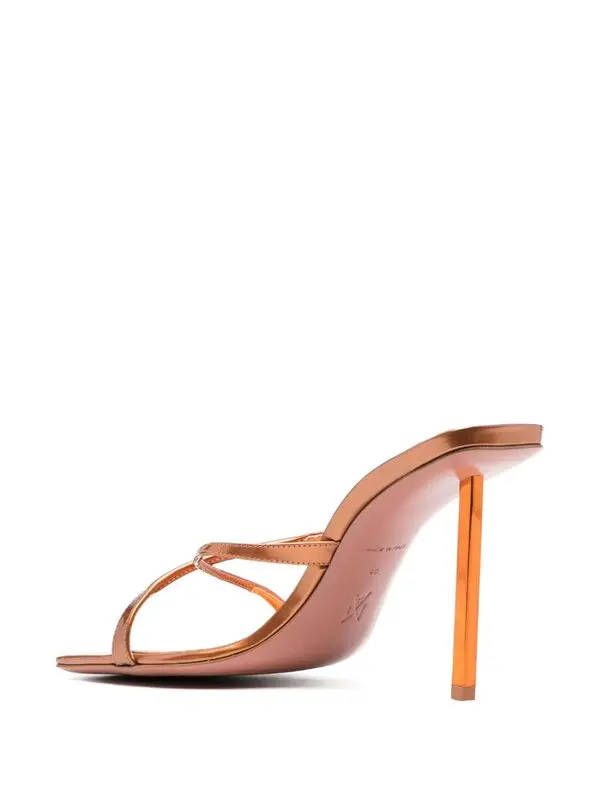 Amina Muaddi 95mm Adriana Sandals - Brown