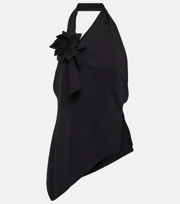 Coperni Floral-appliqué Halterneck Top