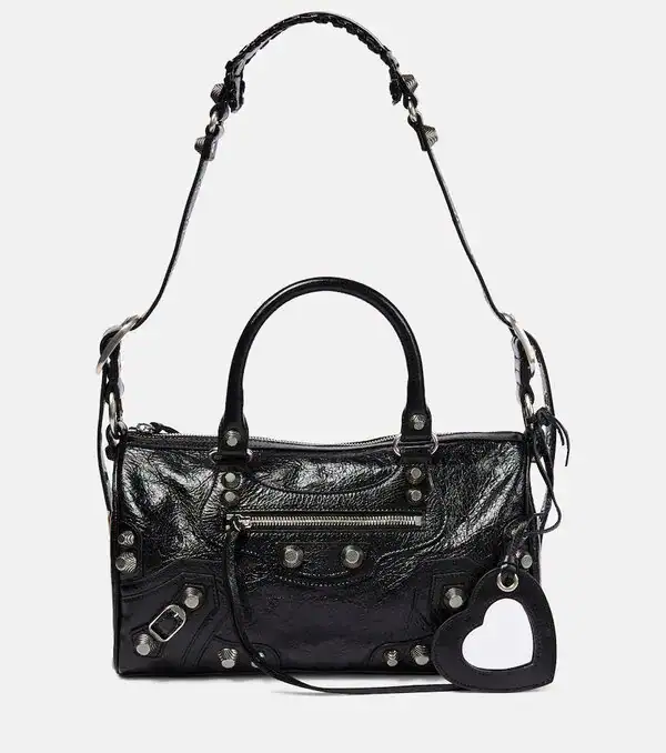 Balenciaga Neo Cagole Leather Duffle Bag - Black | Editorialist
