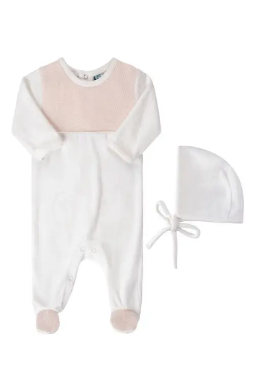 FELTMAN BROTHERS Chevron Footie And Bonnet Set