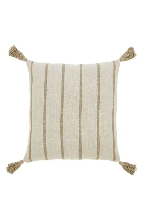 RENWIL Truden Stripe Tassel Square Accent Pillow