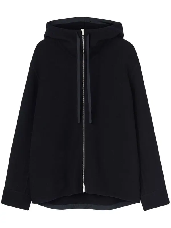 JIL SANDER Zip-up Cashmere Hooded Jacket