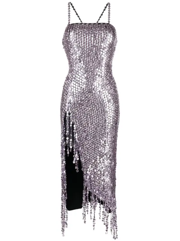 Attico Avery Paillette-embellished Midi Dress