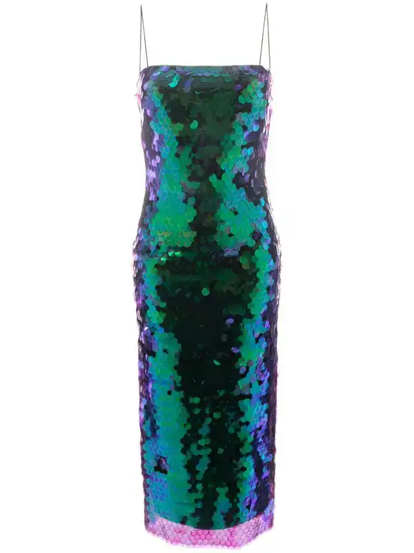 The New Arrivals Ilkyaz Ozel Holographic-Effect Sequinned Midi Dress In  Purple - 30% Off | Editorialist