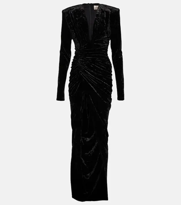 Alexandre Vauthier Velvet Gown - Black