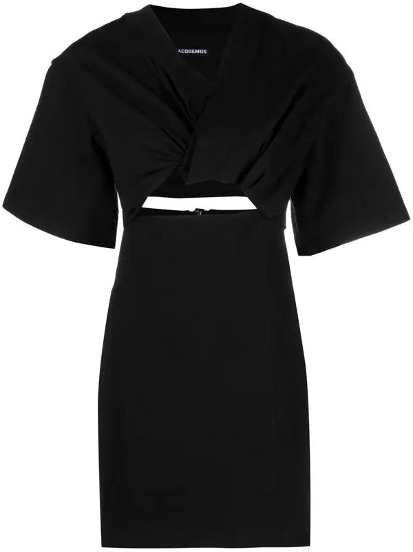 Jacquemus La Robe T-shirt Bahia Minidress - Black