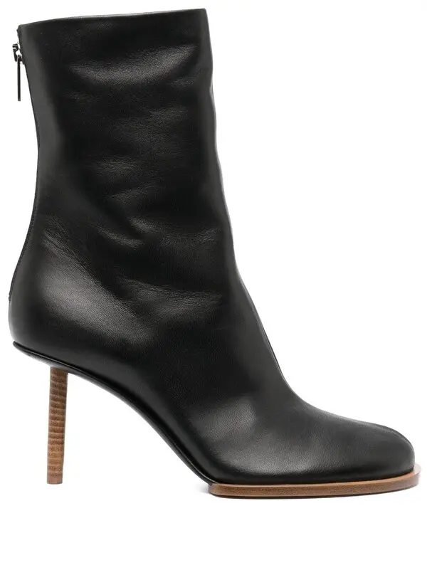 Jacquemus Les Bottines Rond Carrã© 80mm Boots - Black