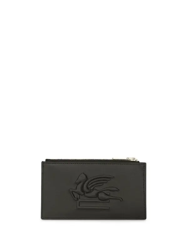 Etro Pegaso Motif-embossed Leather Cardholder