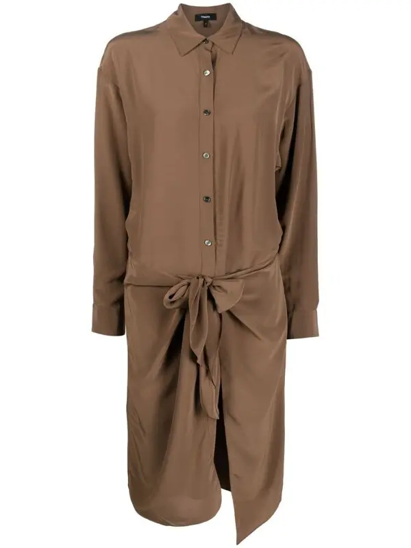 Theory Sarong Draped Shirtdress
