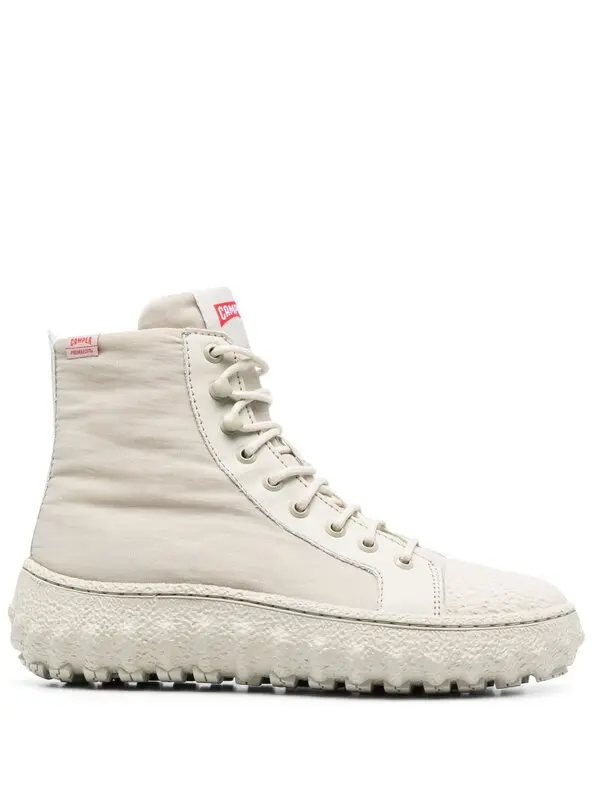 Camper Ground Lace-up Ankle Boots - Grey