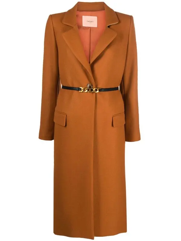 TWINSET Single-breasted Belted Coat