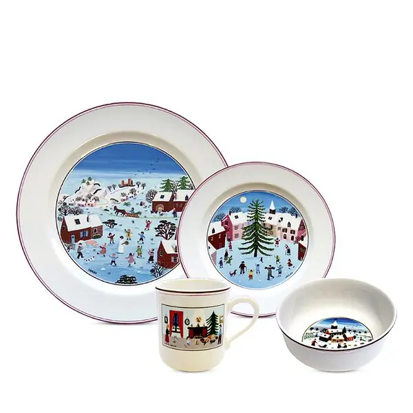 VILLEROY & BOCH Naif Christmas 4-piece Place Setting