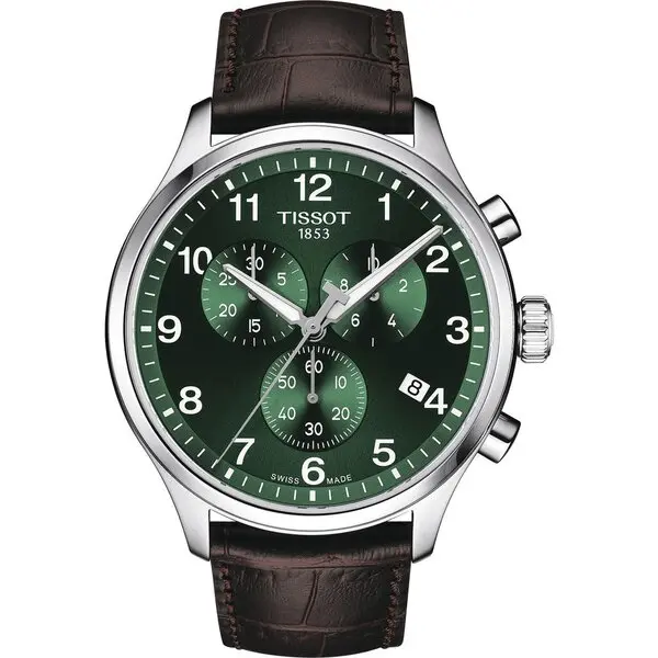 TISSOT Chrono Xl Chronograph Leather Strap Watch - Brown