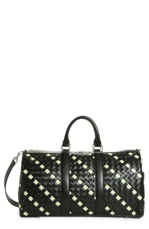 Bottega Veneta Medium Intrecciato Leather Duffle Bag - 3077 Dark Gre-fene/ D.g-si