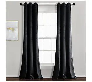 LUSH DECOR Prima Velvet Solid Light Filter 38x108 Set L Ush Decor