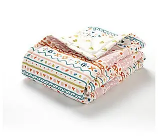 LUSH DECOR Boho Metallic Reversible Blanket