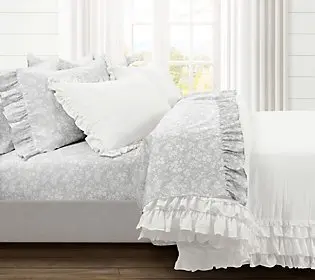 LUSH DECOR Garden Of Flowers Ruffle Sheet 6pc K Lush De Cor