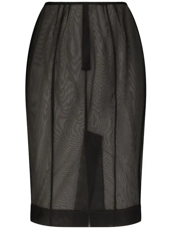 Dolce & Gabbana Sheer Pencil Midi Skirt