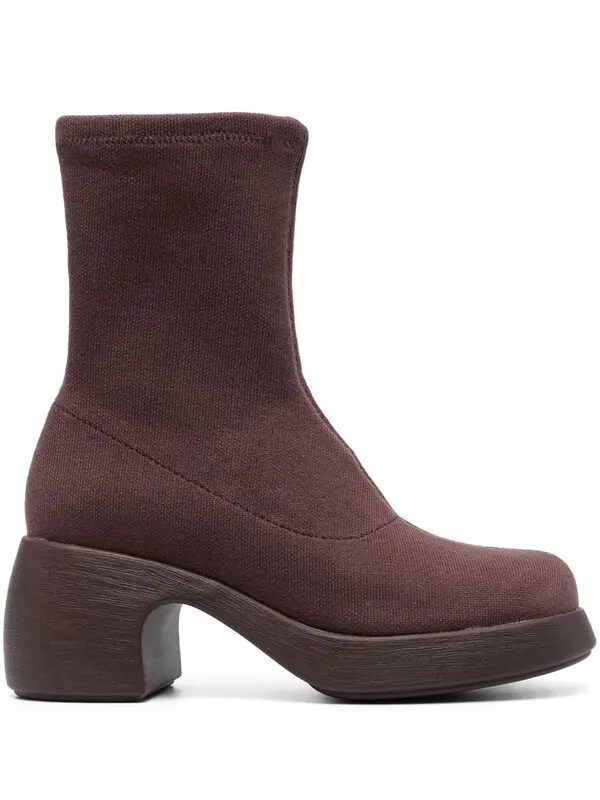Camper Thelma 70mm Ankle Boots Red Editorialist