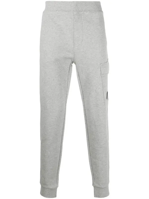 C.P. COMPANY Logo-patch Cotton Track Pants - Grey