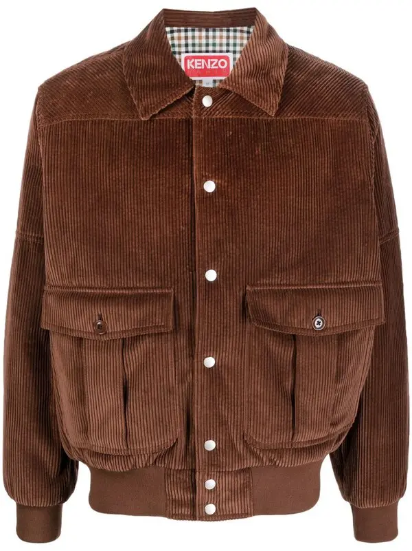 Kenzo Logo-patch Corduroy Jacket