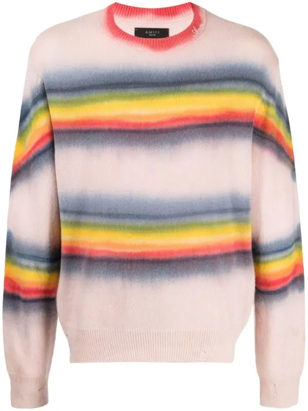 Amiri Rainbow Tie-dye Crew-neck Sweatshirt
