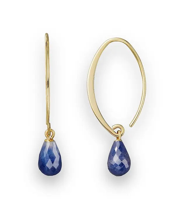 Bloomingdale'S 14k Yellow Gold Earrings With Sapphire