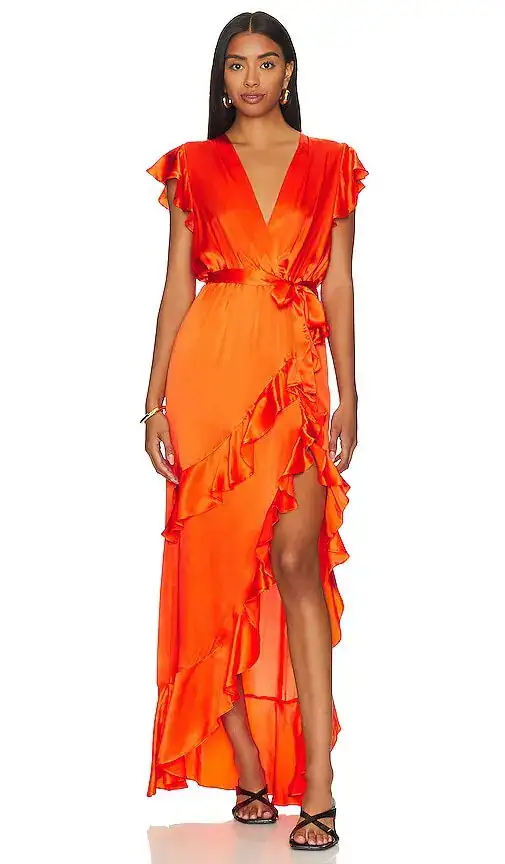 chinese dress ladies Amanda Uprichard Lawrence Maxi Dress in Crimson – Suite 201