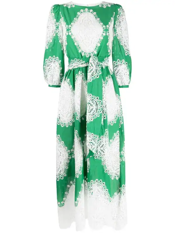 Borgo De Nor Constance Broderie-Anglaise Dress In Green - 42% Off |  Editorialist