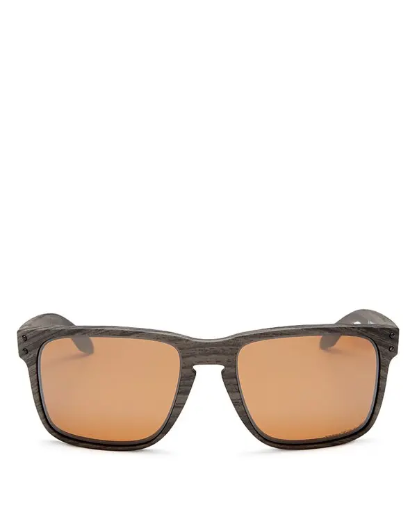 Oakley Holbrook Xl Polarized Square Sunglasses - Woodgrain/prizm Tungsten Polarized