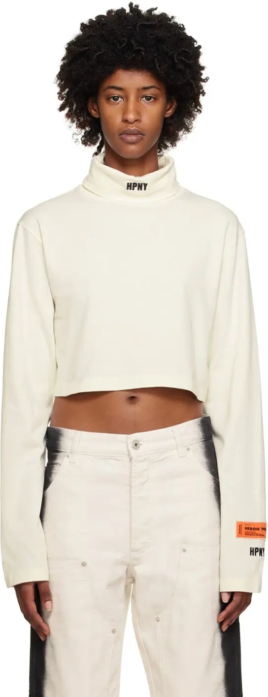 Heron Preston Hpny' Turtleneck White Black 75% Off Editorialist