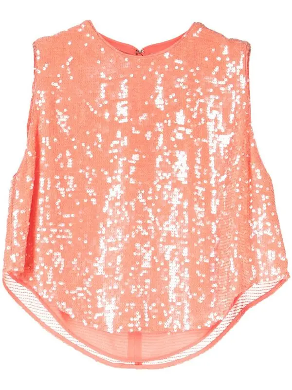 Lapointe Sequin-embellished Sleeveless Top