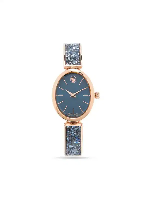 Swarovski Crystal Rock Oval Watch In Blue - 27% Off | Editorialist