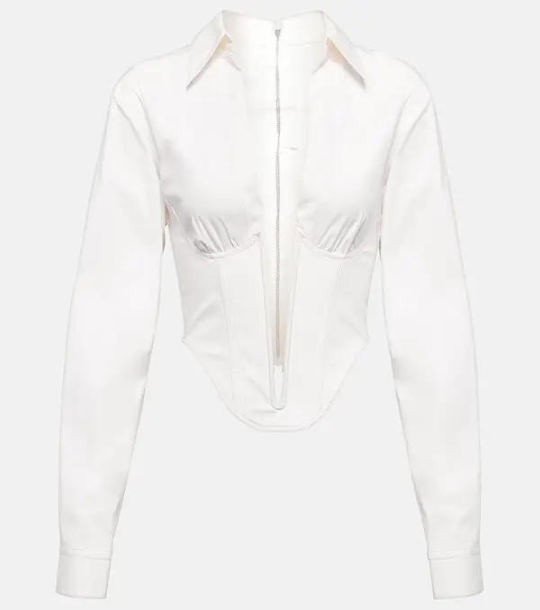 DION LEE Corset Cotton-blend Top