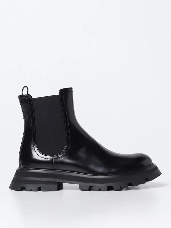Alexander McQueen Brushed Leather Chelsea Boots