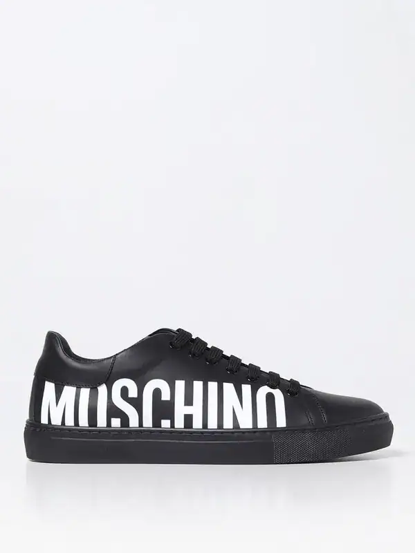 thumbnail image 2 of Moschino Women's Leather Sneakers In Black | ModeSens 2 of 10