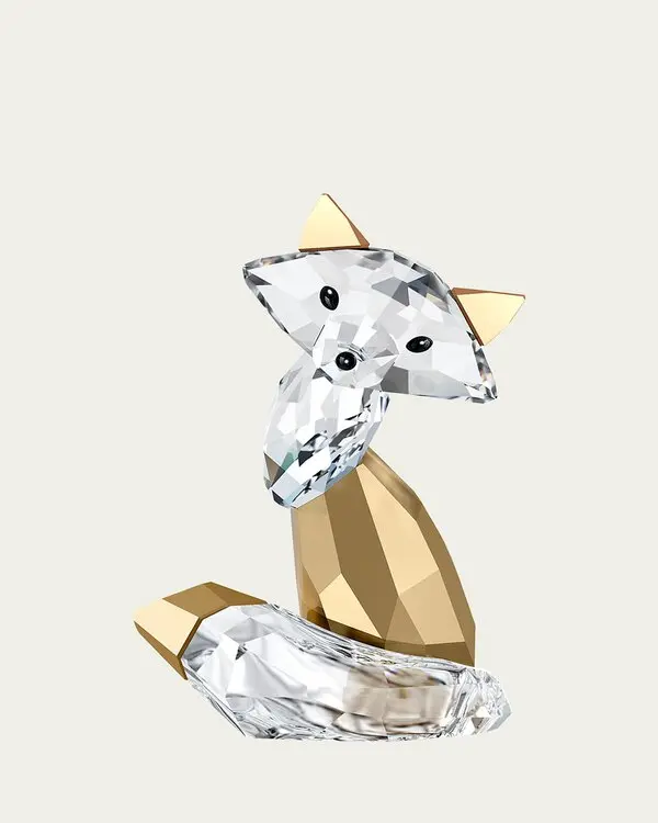 SWAROVSKI Holiday Magic Fox Decorative Accent - Gold | Editorialist