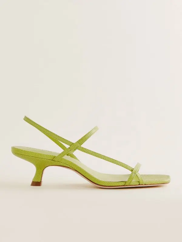 REFORMATION Serenity Bare Sandal - Sour Apple Snake