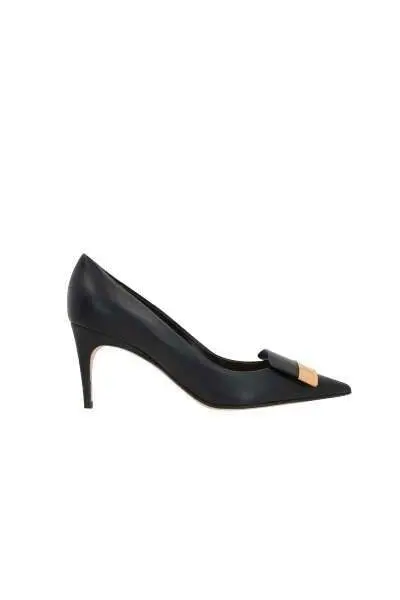 Sergio Rossi Nappa Leather Pumps In Black - 49% Off